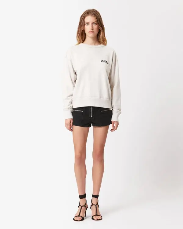 Isabel Marant Étoile Logo Embroidered Crewneck Sweatshirt - Gray