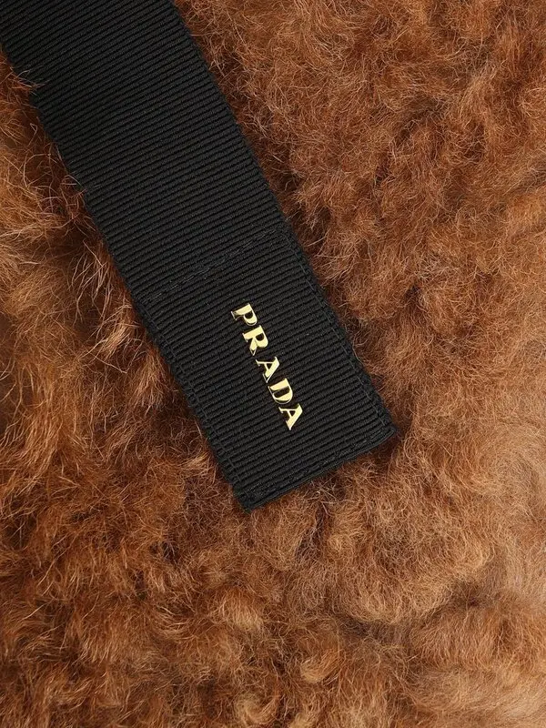 Prada Shearling-bow Scarf