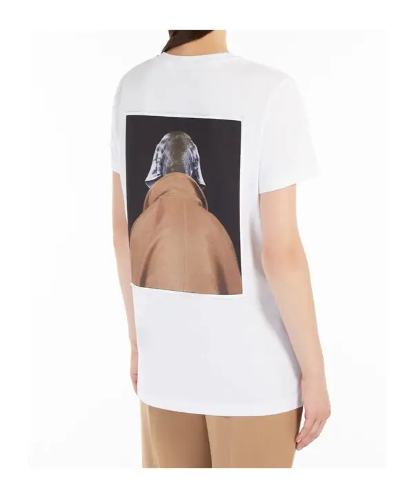 Max Mara Graphic Print Crewneck T-shirt - White
