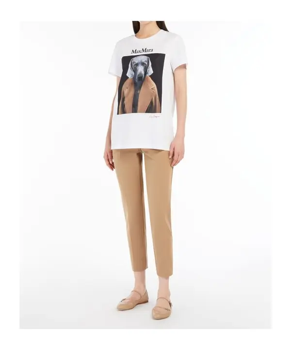 Max Mara Graphic Print Crewneck T-shirt - White