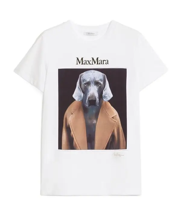 Max Mara Graphic Printed Crewneck T-shirt - White