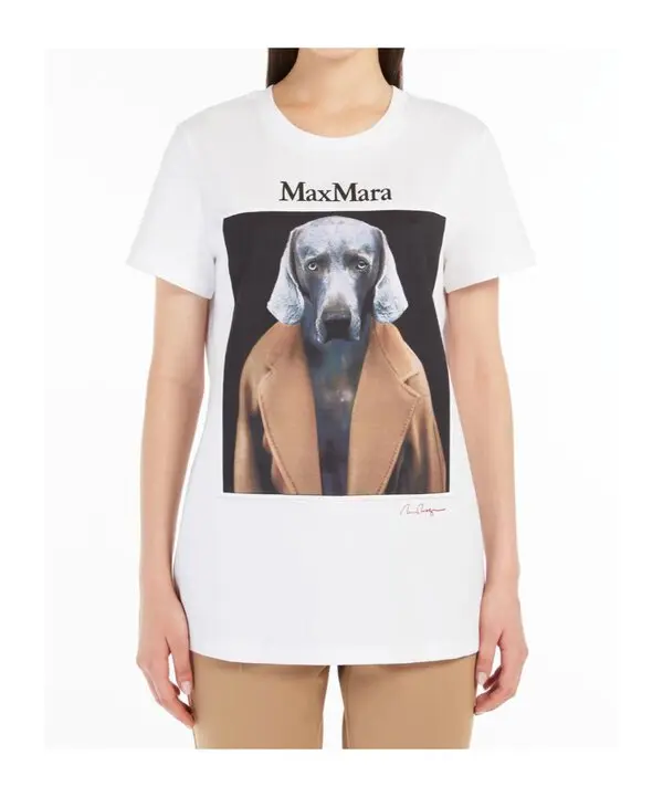 Max Mara Graphic Printed Crewneck T-shirt - White