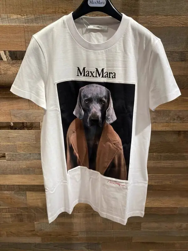Max Mara Graphic Printed Crewneck T-shirt - White