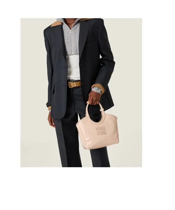 Miu Miu Logo Shoulder Bag - Pink