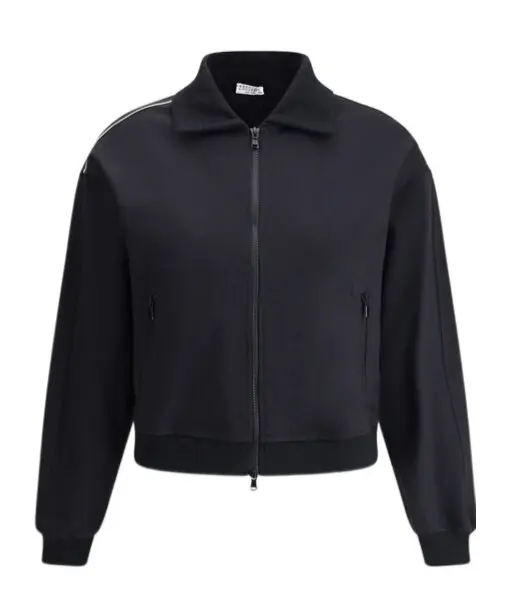 Brunello Cucinelli Couture Interlock Full Zip Sweatshirt
