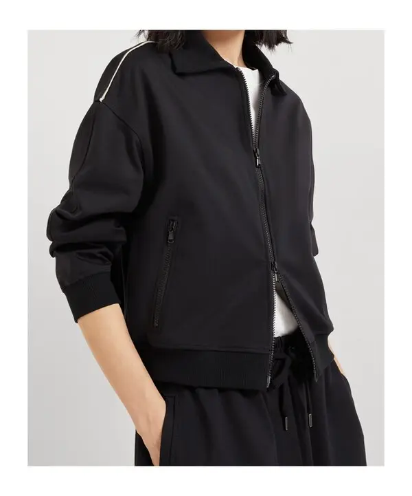 Brunello Cucinelli Couture Interlock Full Zip Sweatshirt