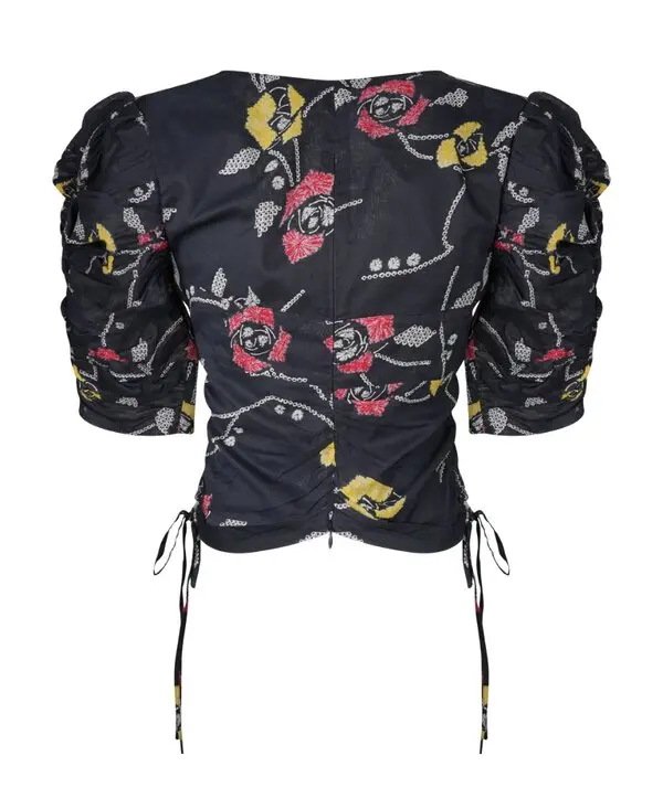 Isabel Marant Étoile Floral Print Puff Sleeve Top