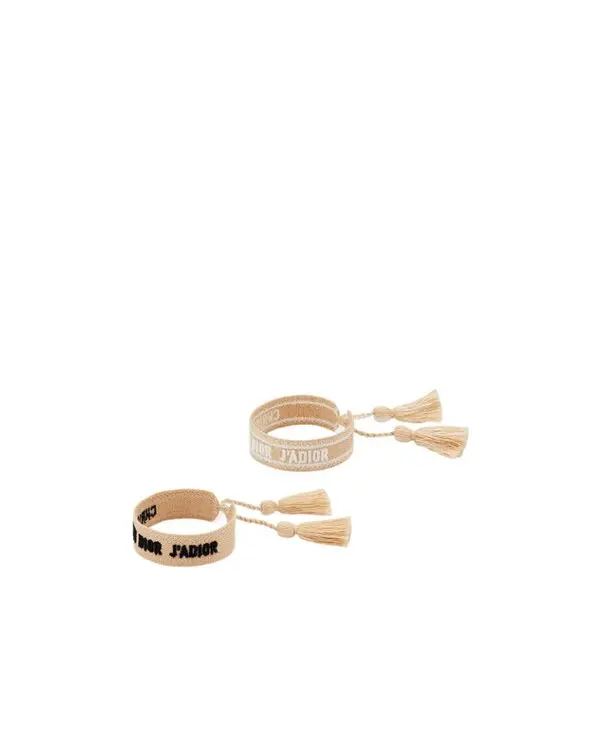 Dior J'adior Set Of Two Bracelets With Tassel Details - Yellow