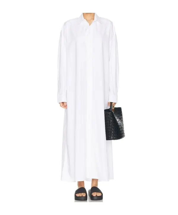Wardrobe.NYC Oversized Shirt Dress - White