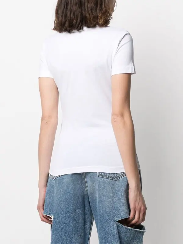 Versace Heart Motif Logo Cotton T-shirt