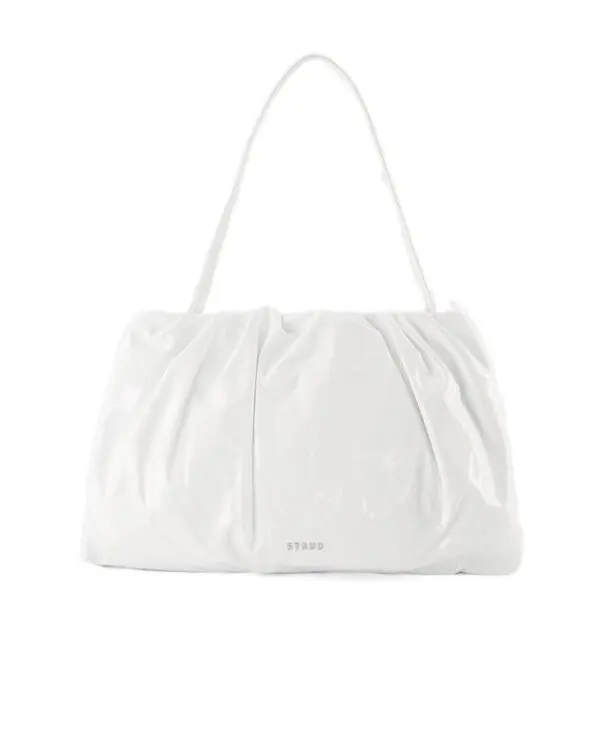 Staud Phoebe Logo Lettering Tote Bag - White