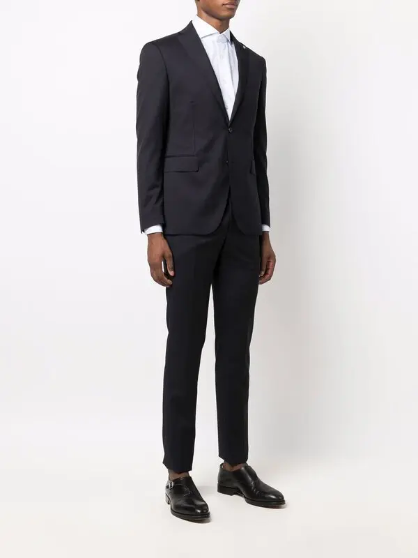 Tagliatore Logo-appliqué Virgin Wool Single-breasted Suit