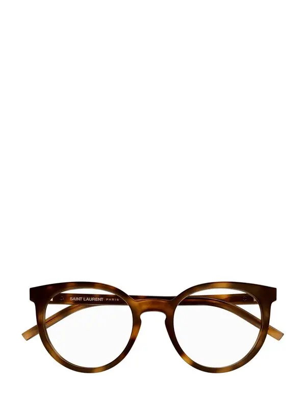 Saint Laurent Round Frame Eyeglasses - Brown