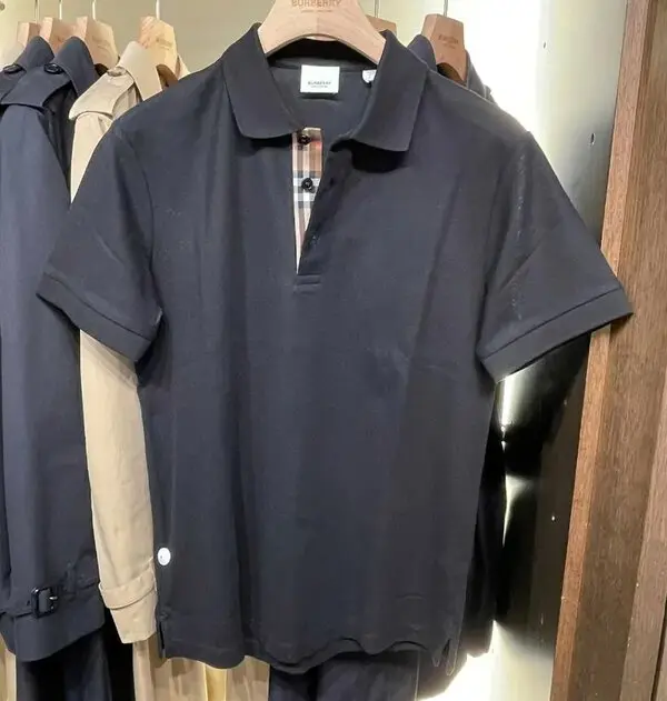 Burberry Cotton Polo Shirt - Black