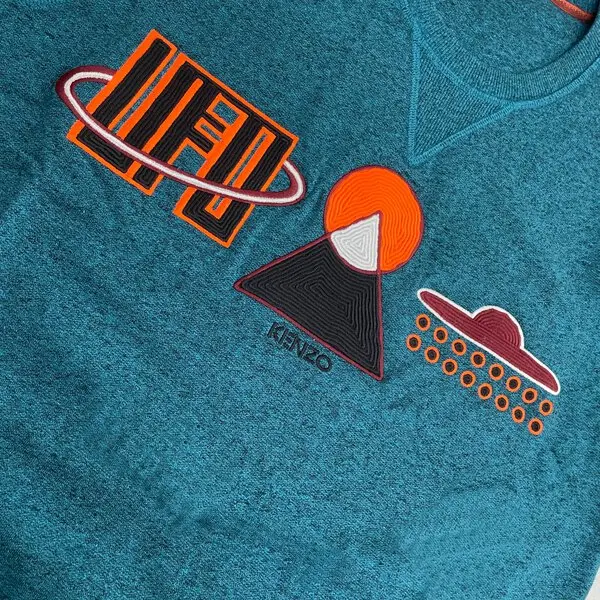 Kenzo Round Neck Ufo Graphic Pullover