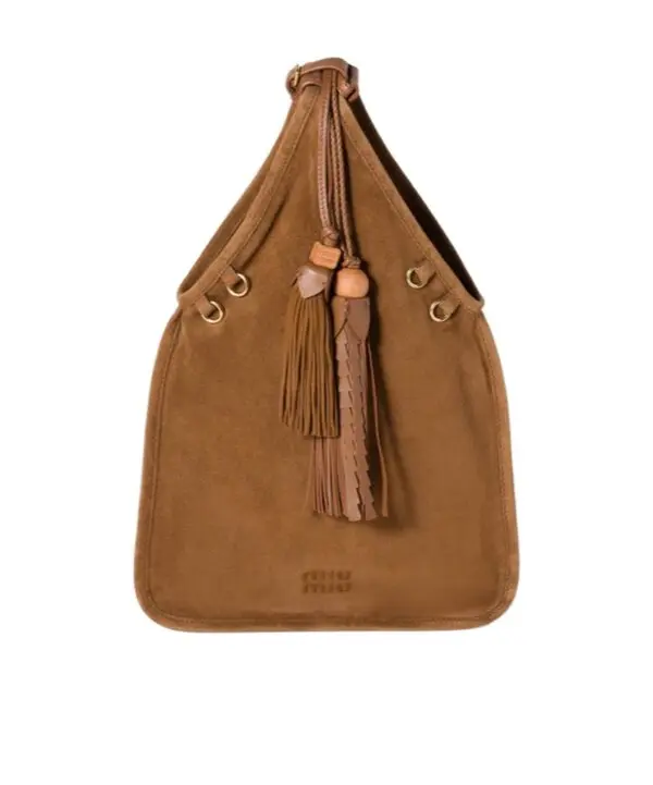Miu Miu Tassel-detail Shoulder Bag - Brown