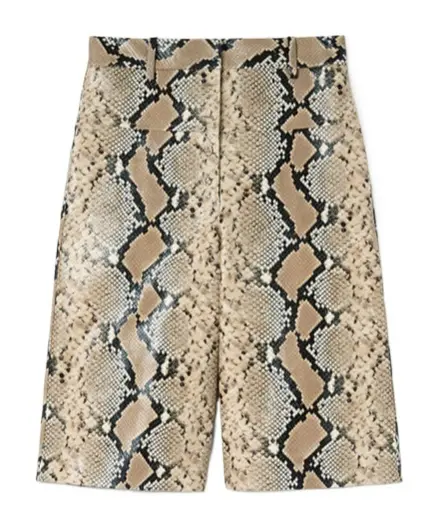 JIL SANDER Python Printed Bermuda Shorts - Nude