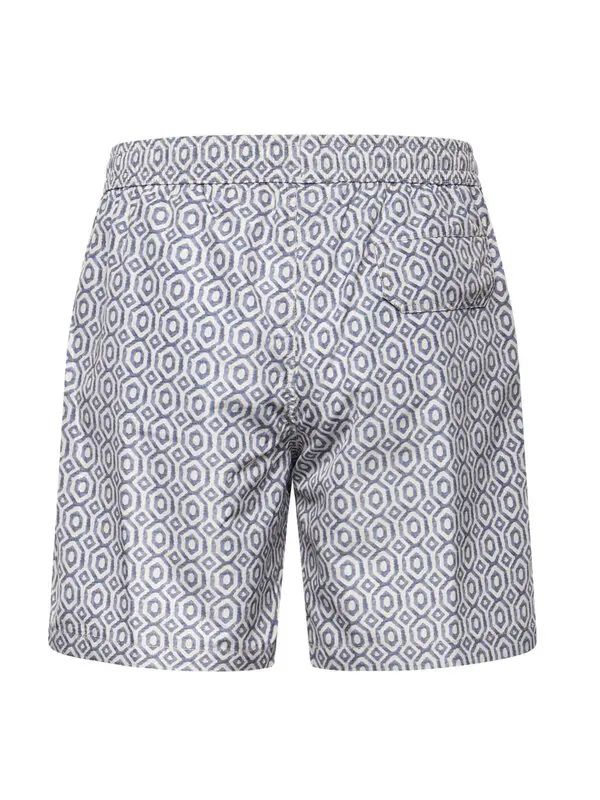 Eleventy Geometric Print Swim Shorts