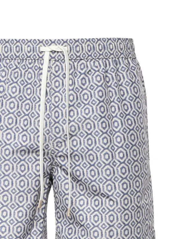 Eleventy Geometric Print Swim Shorts
