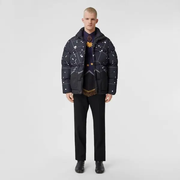 Burberry Geometric Print Puffer Jacket