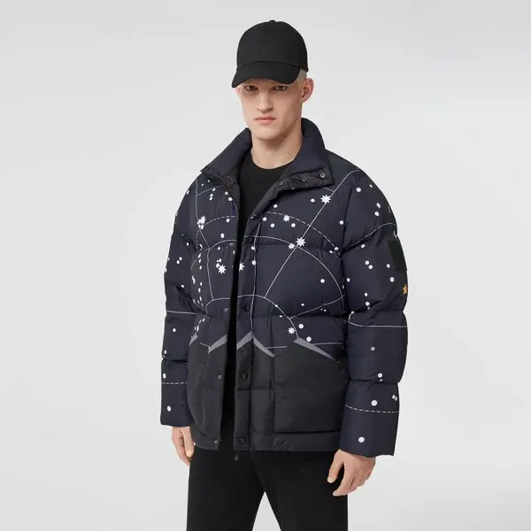 Burberry Geometric Print Puffer Jacket
