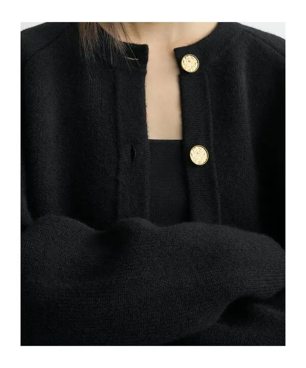 TOTEME Buttoned Knitted Cardigan - Black