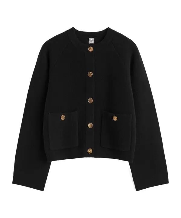 TOTEME Buttoned Knitted Cardigan - Black