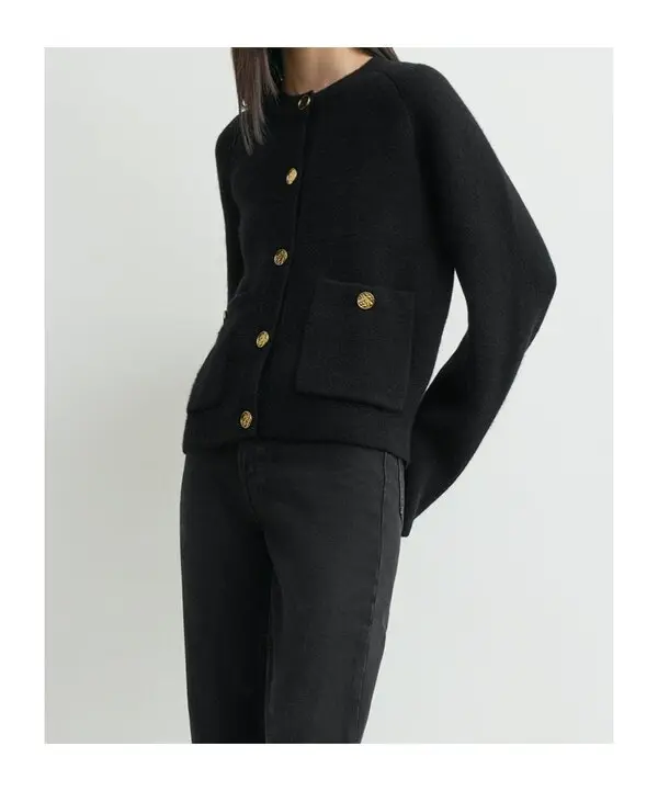 TOTEME Buttoned Knitted Cardigan - Black
