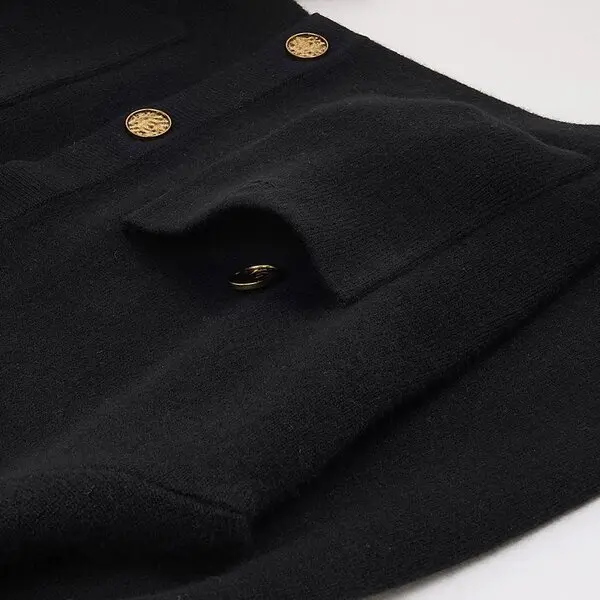 TOTEME Buttoned Knitted Cardigan - Black