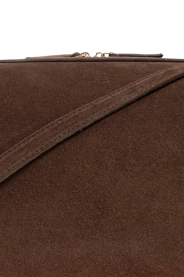 Yuzefi Brioche Knotted Suede Shoulder Bag