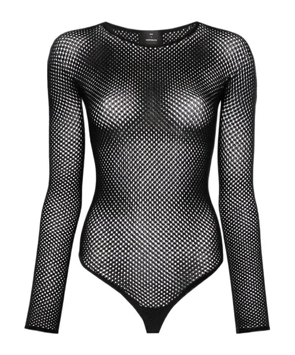 Wardrobe.NYC Knitted Bodysuit - Black