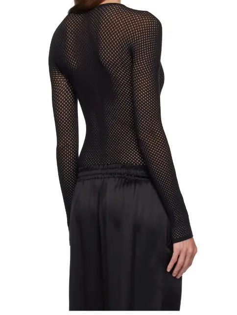 Wardrobe.NYC Knitted Bodysuit - Black