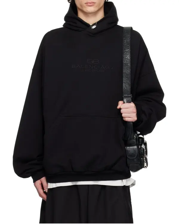 Balenciaga Bb Garderobe Embroidered Hoodie