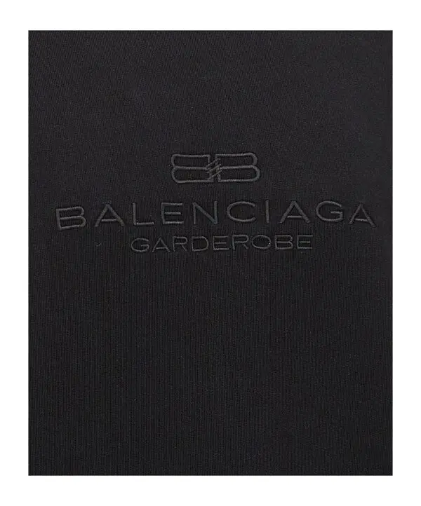 Balenciaga Bb Garderobe Embroidered Hoodie - Black