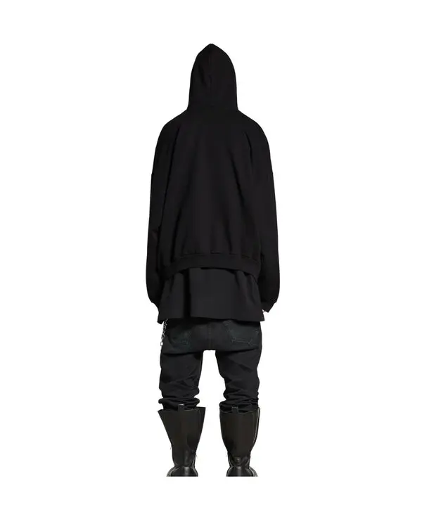 Balenciaga Bb Garderobe Embroidered Hoodie - Black