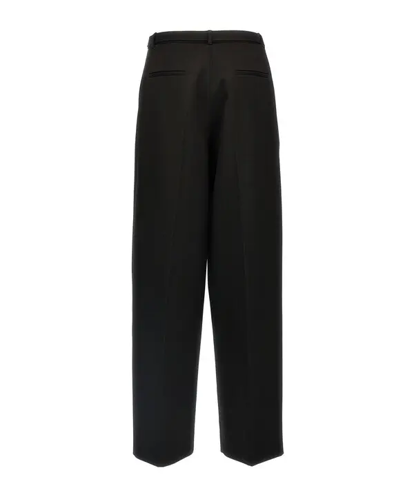 JIL SANDER Belted Tailored Trousers - Black