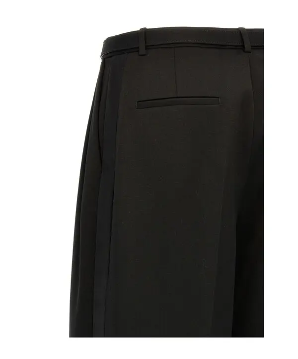 JIL SANDER Belted Tailored Trousers - Black