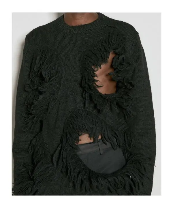 Comme Des Garçons Cut Out Long Sleeve Sweater