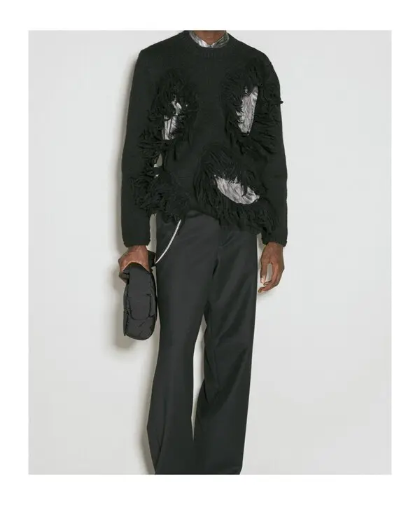 Comme Des Garçons Cut Out Long Sleeve Sweater