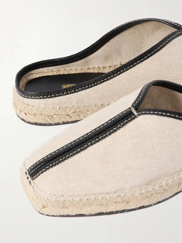 TOTEME Square Toe Muller Espadrille Mules