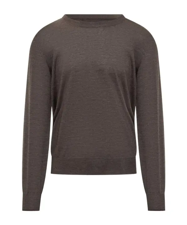 Brunello Cucinelli Crew Neck Long Sleeve Sweater - Black