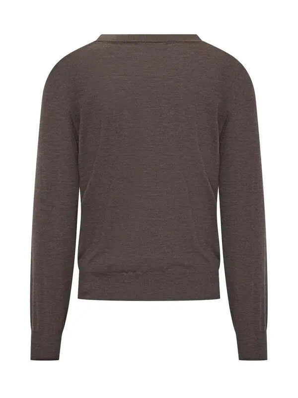 Brunello Cucinelli Crew Neck Long Sleeve Sweater - Black