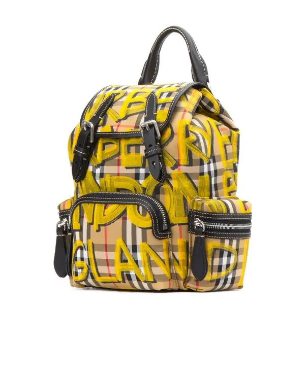 Burberry Classic Plaid Graffiti Backpack
