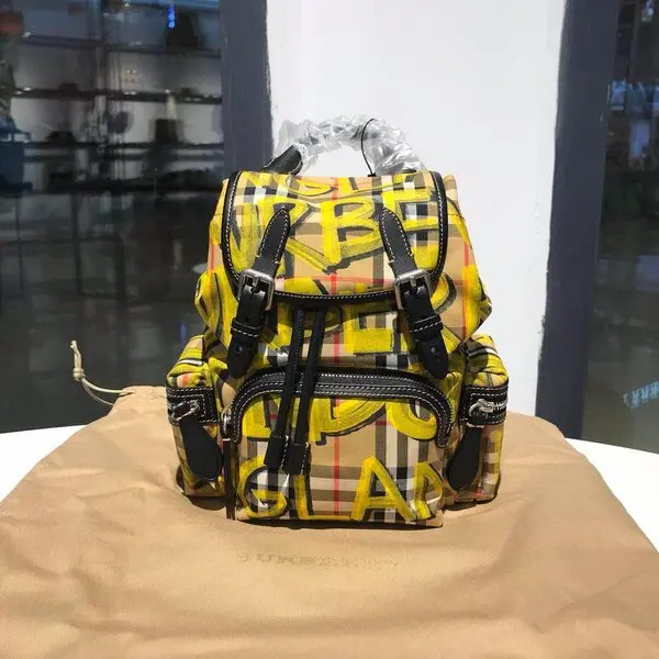 Burberry Classic Plaid Graffiti Backpack