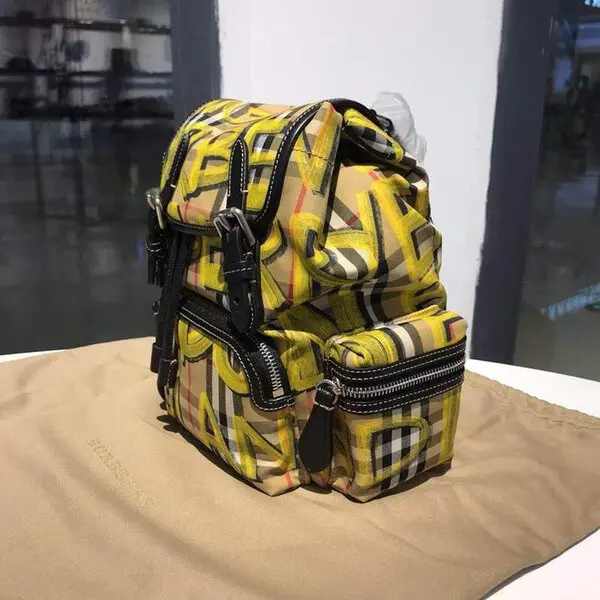 Burberry Classic Plaid Graffiti Backpack