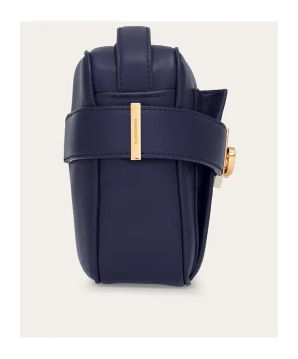 FERRAGAMO Gancini Buckled Shoulder Bag - Blue
