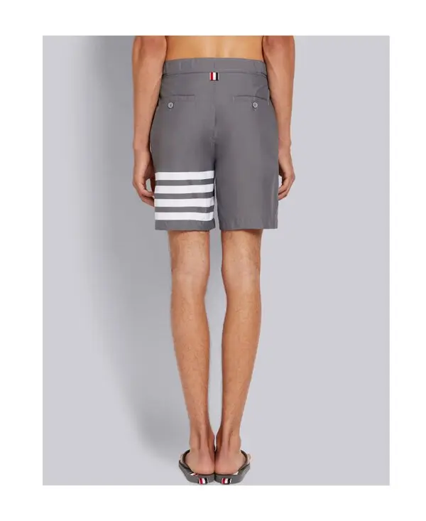 Thom Browne 4-bar Striped Shorts - Medium Gray
