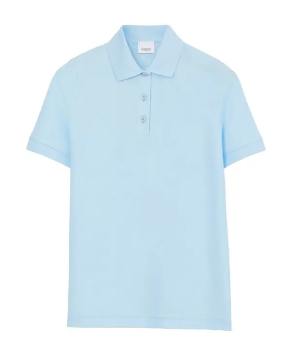 Burberry Short Sleeve Polo Shirt - Blue