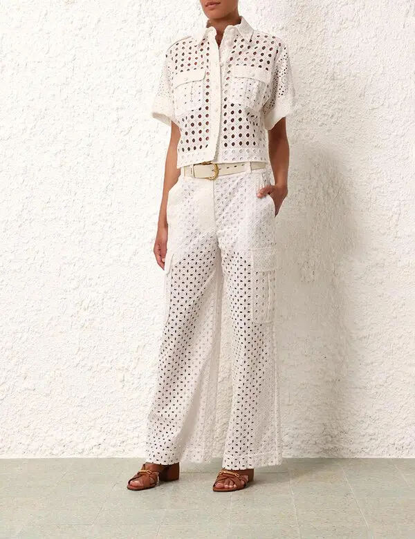 Zimmermann Matchmaker Anglaise Cotton Trousers