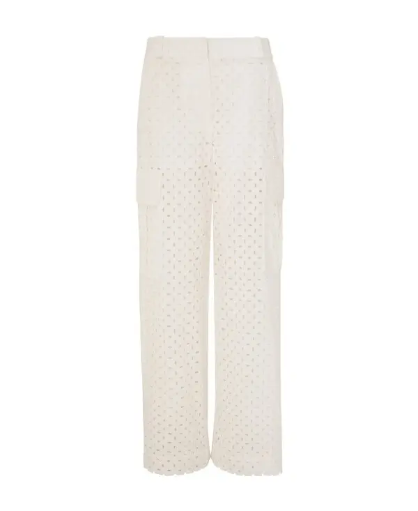 Zimmermann Matchmaker Anglaise Cotton Trousers - White